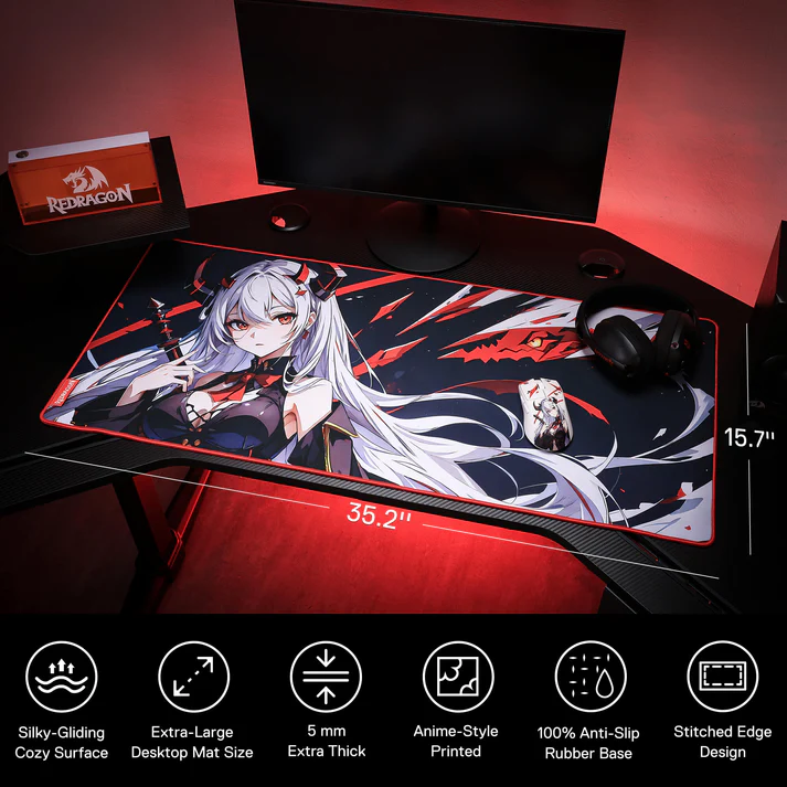 Redragon P047-L EISA Waifu Gaming Mouse Pad - Desk Mat | Midas Computer ...