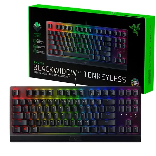Razer BlackWidow V3 Tenkeyless Compact Mechanical Gaming Keyboard ...