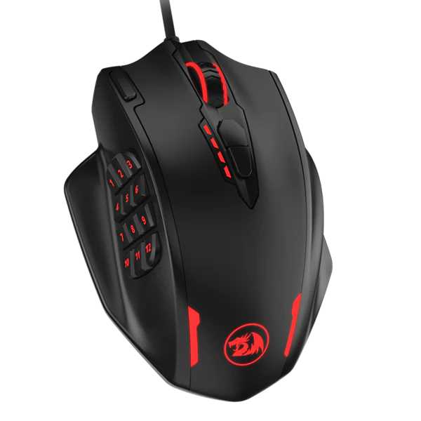 Redragon M908 IMPACT MMO Gaming Mouse up to 12,400 DPI High Precision ...