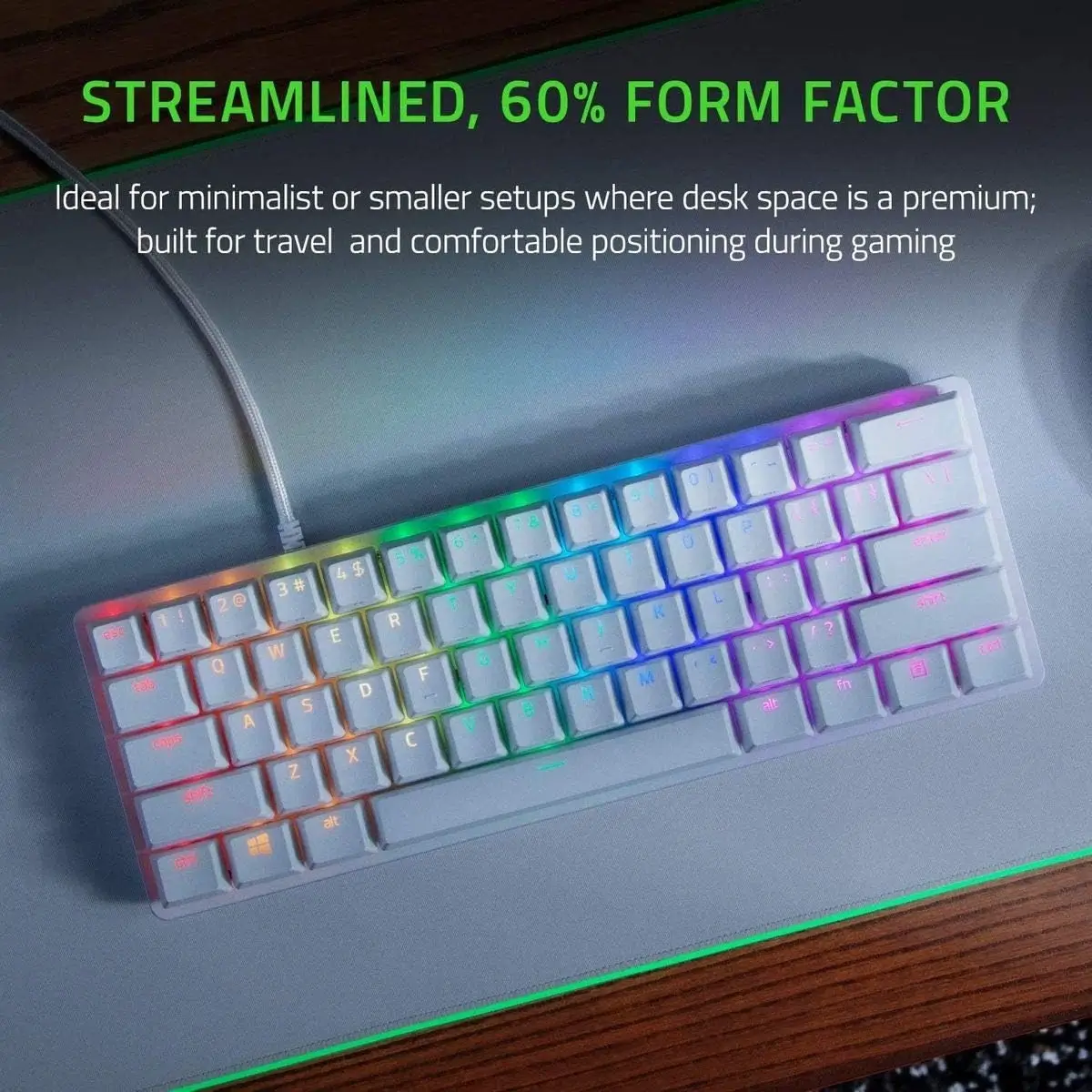 Razer Huntsman Mini Clicky Optical RGB Gaming Keyboard Mercury Purple ...