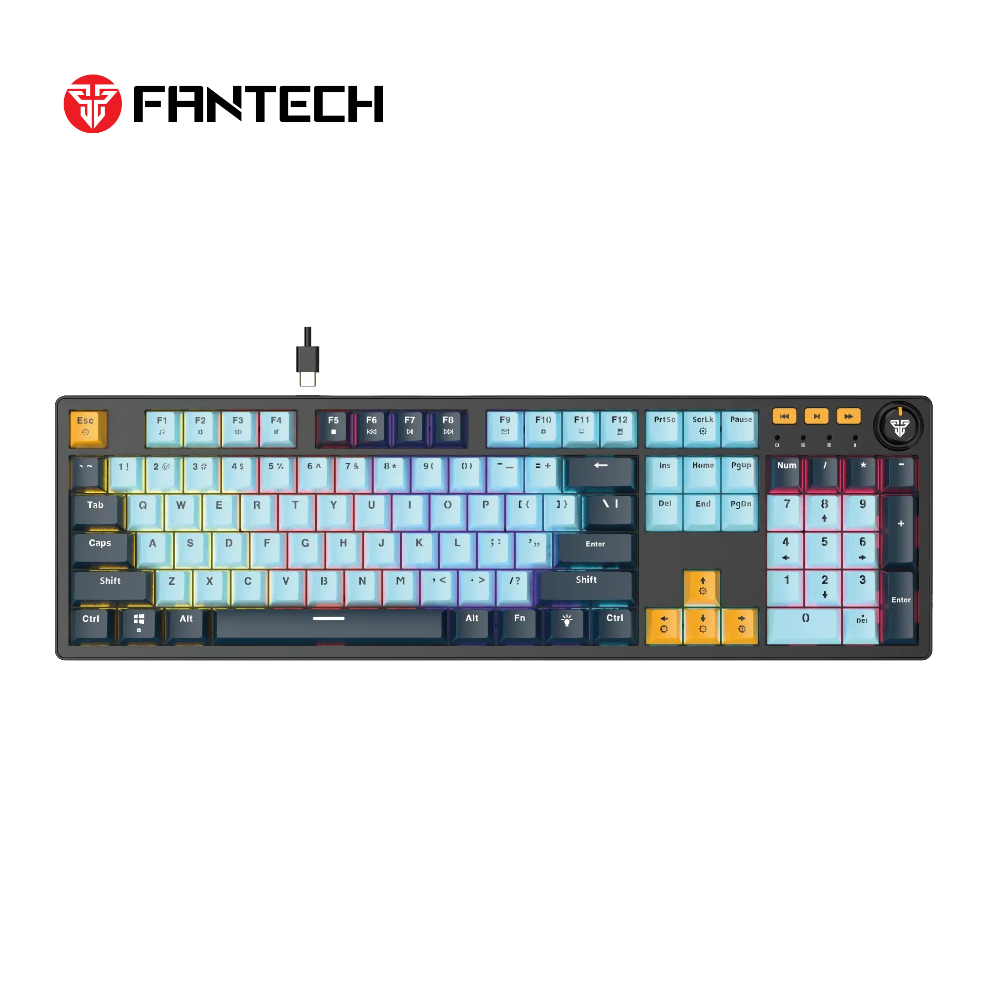 FANTECH ATOM107S MK893S MECHANICAL GAMING KEYBOARD MIZU EDITION SKY ...