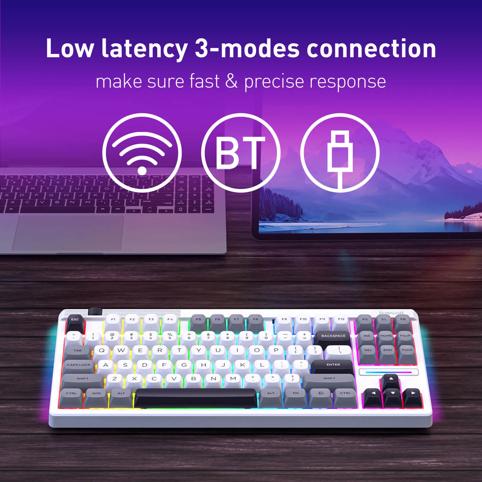 Redragon OTIIM K729 PRO Wired Magnetic Gasket RGB Gaming Keyboard ...