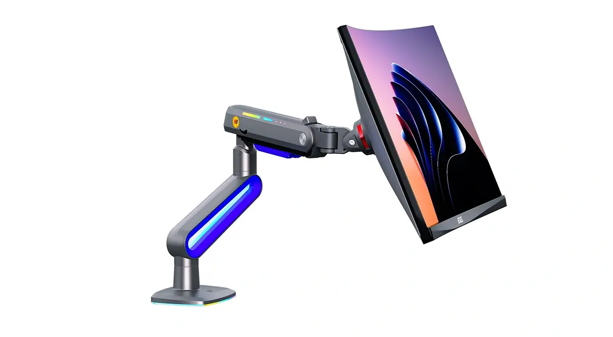 NB NORTH BAYOU G70 GAMING Monitor Stand ARM RGB DESK MOUNT - 22-inch up ...