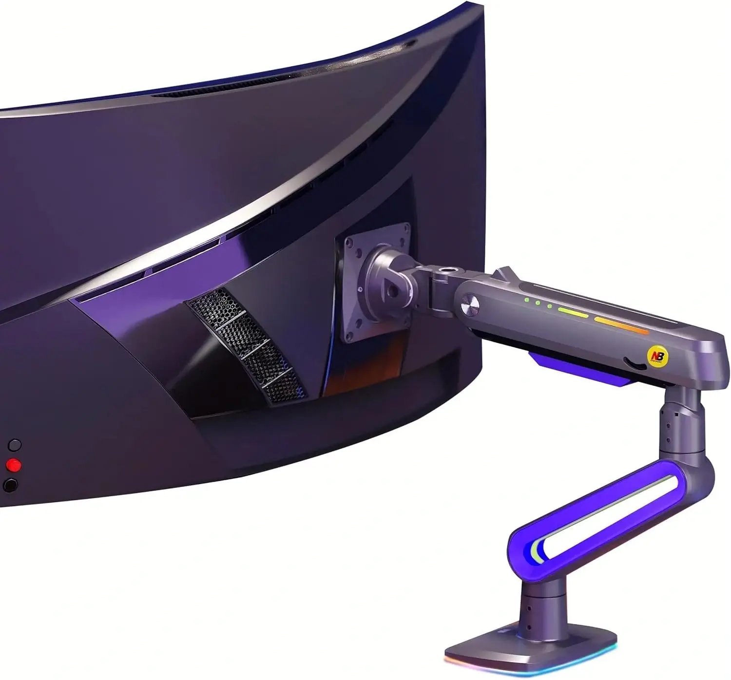 NB NORTH BAYOU G70 GAMING Monitor Stand ARM RGB DESK MOUNT - 22-inch up ...